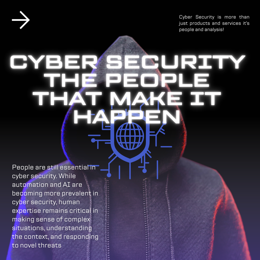 Cyber Security is about people and analysis, not just products!