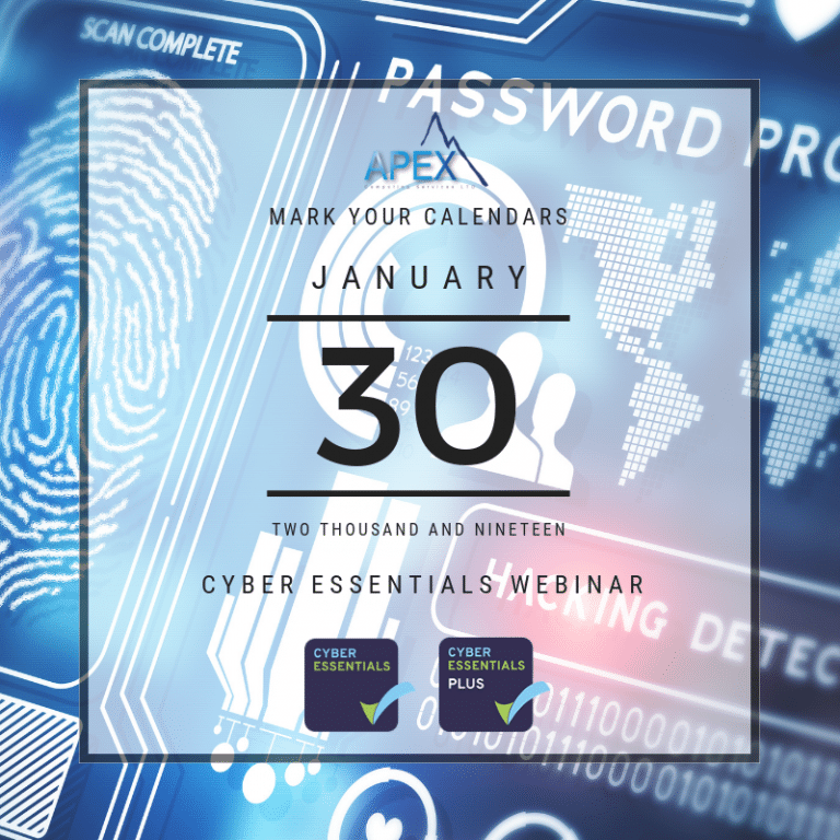 Cyber Essentials Webinar 2019 - Apex Computing